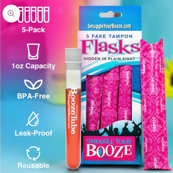 smuggleyourbooze | Party Supplies | Smuggle Your Booze Tampon Flasks 5 ...